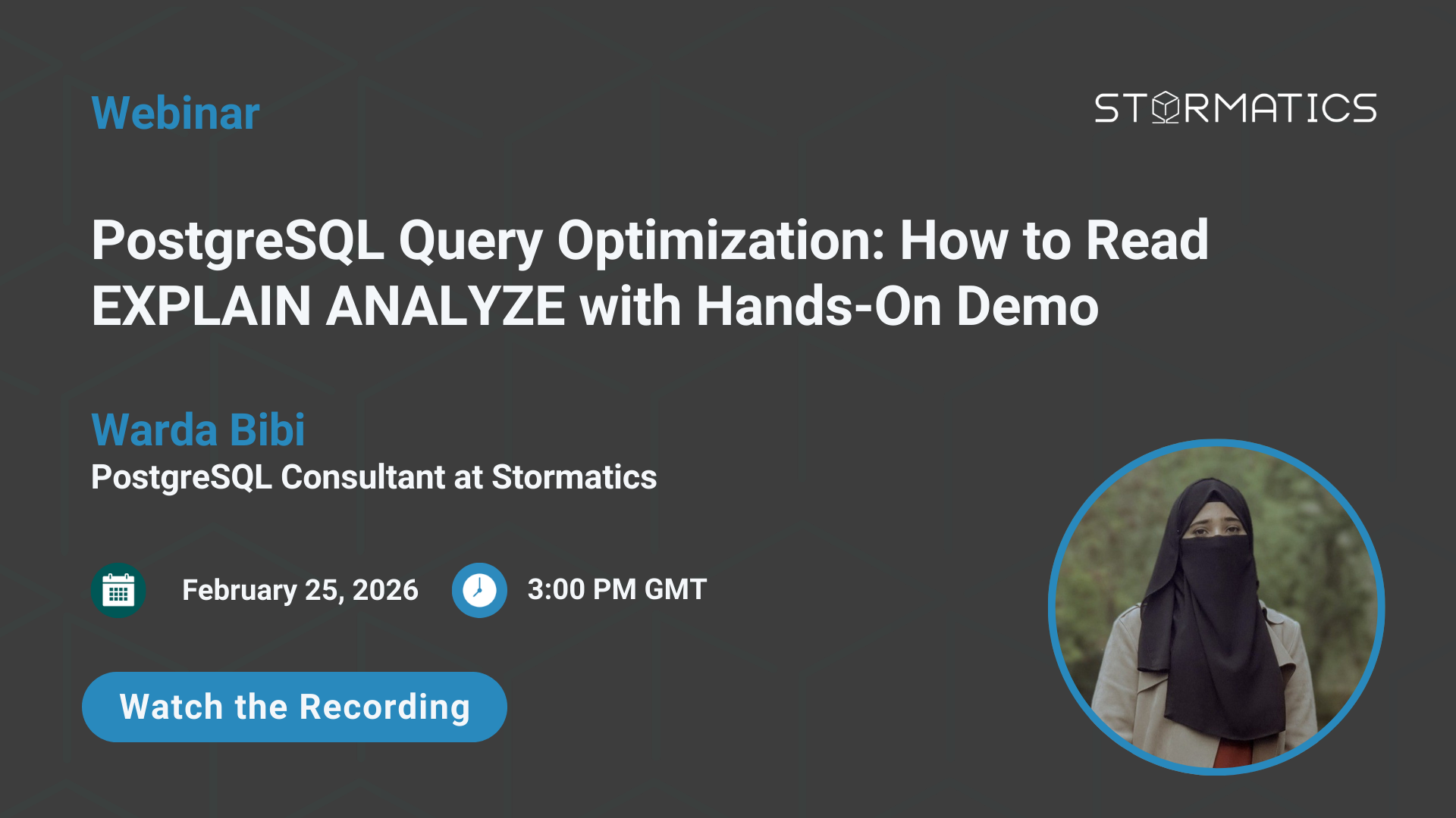 Webinar | PostgreSQL Query Optimization: How to Read EXPLAIN ANALYZE ...