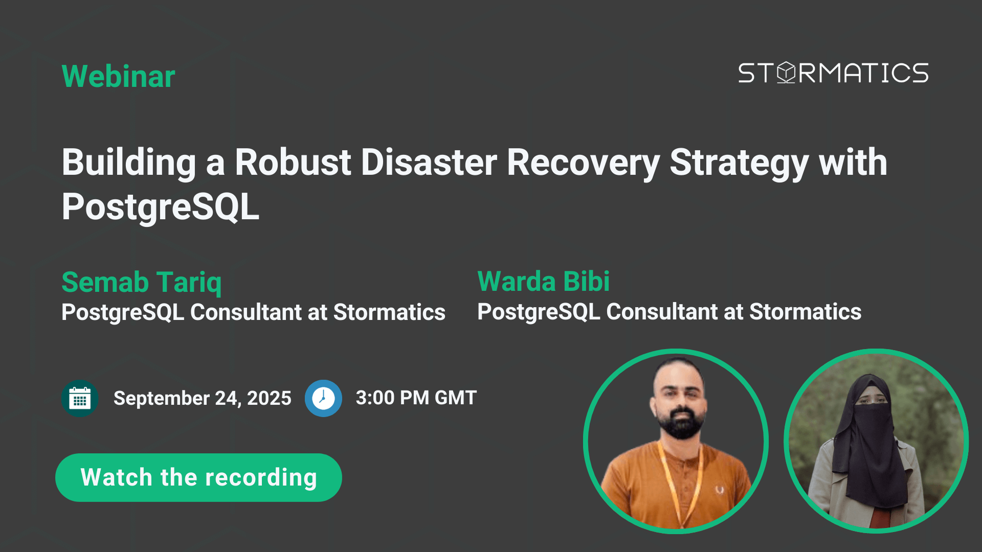 Webinar | Building a Robust Disaster Recovery Strategy with PostgreSQL